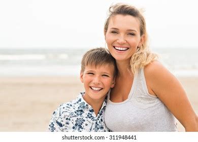 Beach Mom Teenage Son Stock Photos Images Photography Shutterstock