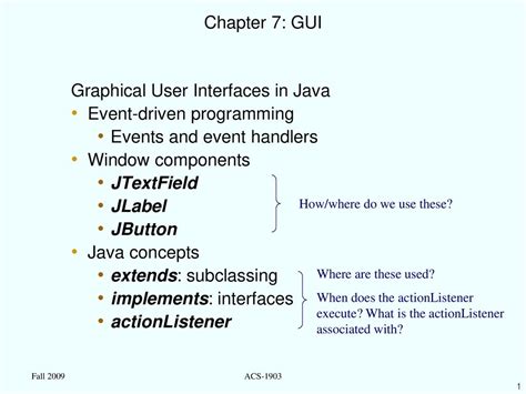 Graphical User Interfaces In Java Event Driven Programming Ppt Download