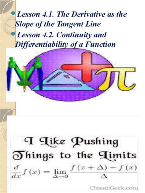 4 The Derivative As The Slope Of The Tangent Line Pdf