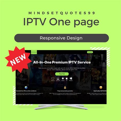 Iptv Template Html Css And Javascript Responsive Web Design Etsy