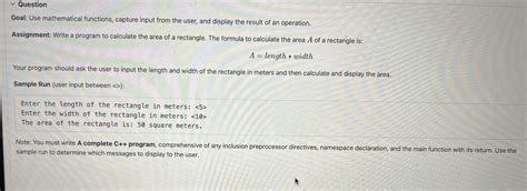 solved questiongoal use mathematical functions capture