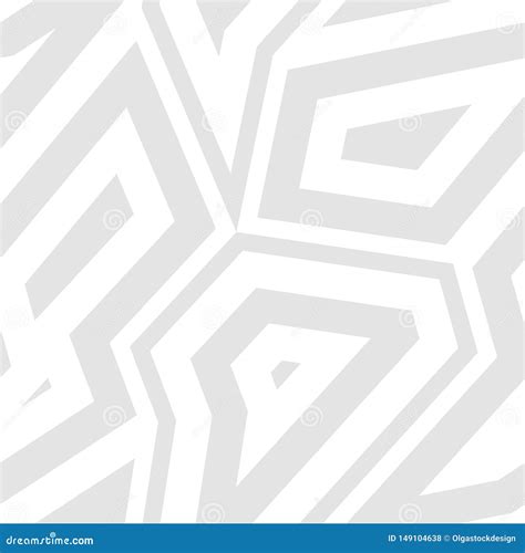 Subtle White And Gray Geometric Seamless Pattern Vector Abstract Background Stock Vector
