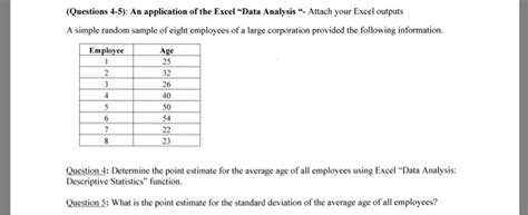 solved questions 4 5 an application of the excel data