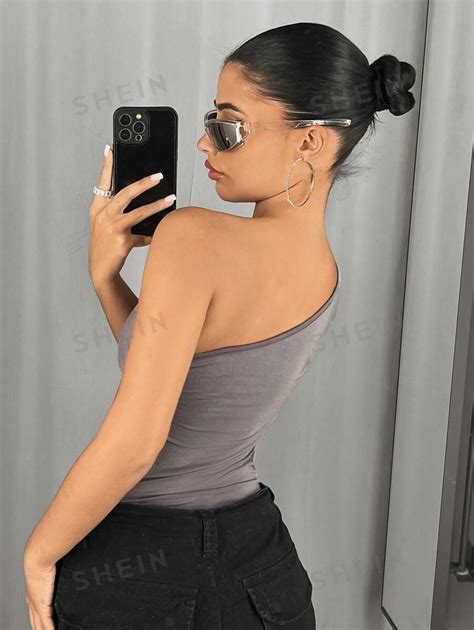 SHEIN ICON One Shoulder Cut Out Bodysuit SHEIN UK
