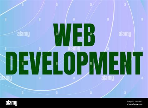 Writing Displaying Text Web Development Concept Meaning Web