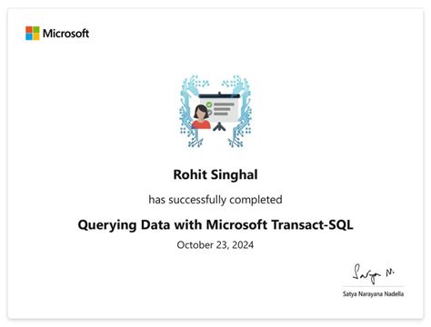 Rohit Singhal On Linkedin Today I Earned My Querying Data With