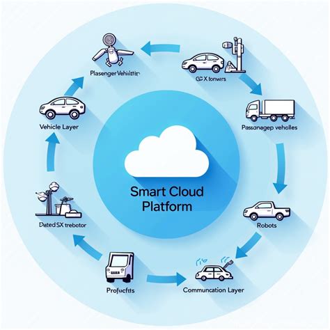 V2x Ecosystem Diagram With Smart Cloud Platform Stable Diffusion Online
