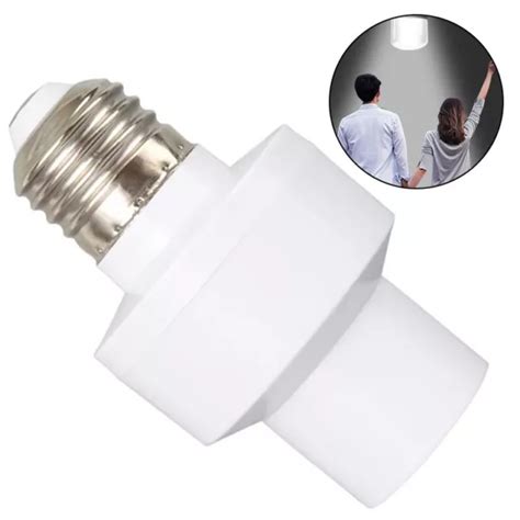 Sleek White Design For E27 Smart Bulb Holder With Sensor Functionality