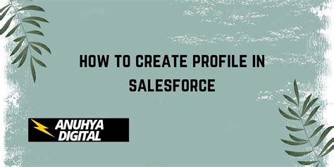 How To Create Profile In Salesforce By Anuhya Digital Jun 2024