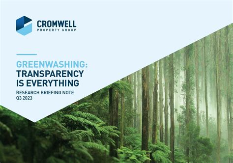 Greenwashing Transparency Is Everything Cromwell Property Group