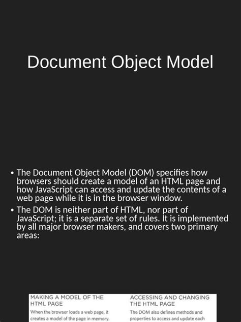 Document Object Model Pdf