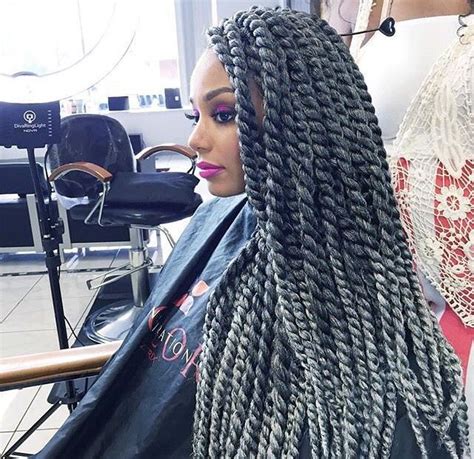 Grey Hair Braids Big Braids Hair Twist Styles Braid Styles Short