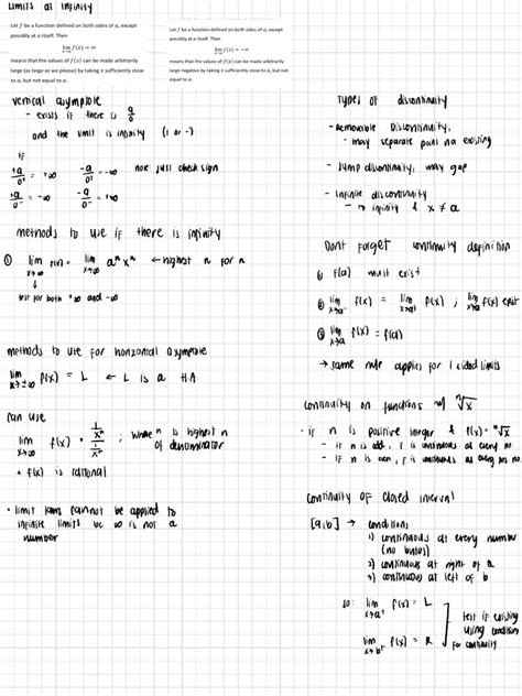 Math Lim Cheat Sheet Pdf Continuous Function Polynomial