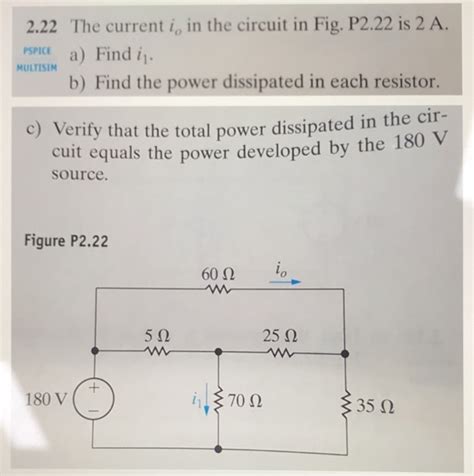 Solved 2 22 The Current I In The Circuit In Fig P2 22 Is 2