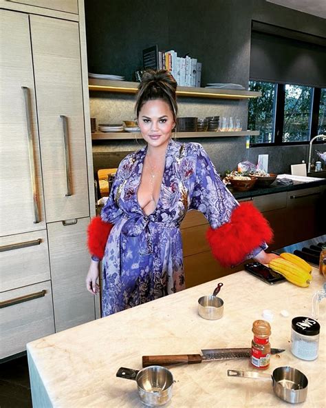 chrissy teigen showed her tits in see through lingerie after break up