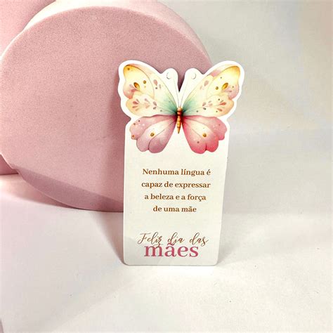 Lembrancinha Dia Da Mães Tag Borboleta 100 Unid Arte A Dois