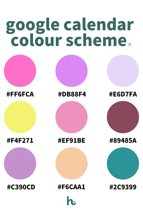 5 Stunning Google Calendar Colour Schemes To Unlock Style Artofit