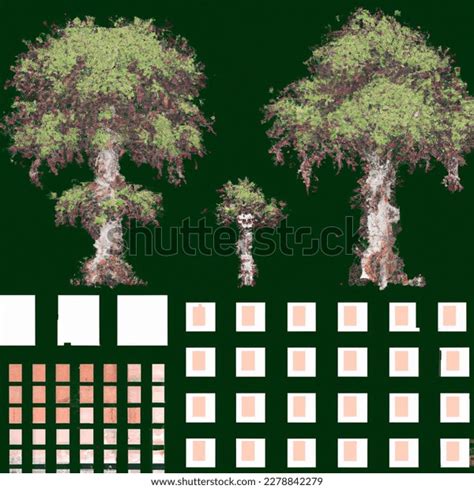 Pixel Art Animation Spritesheet Tree WithoutのAI生成画像 Shutterstock