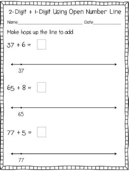 Open Number Line Strategy Freebie By Brandy Shoemaker Worksheets Library Worksheets Library