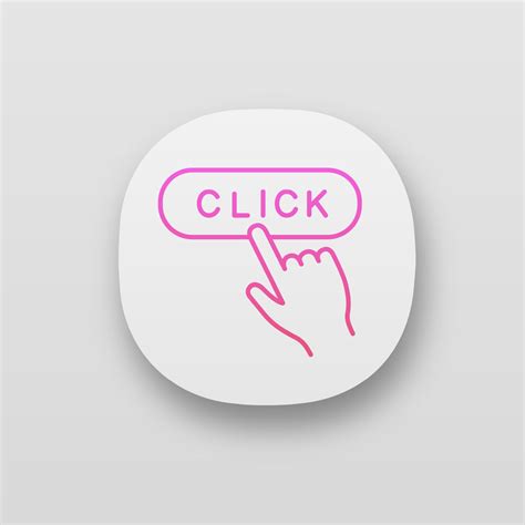 Click Button App Icon Ui Ux User Interface Webpage Navigation Hand
