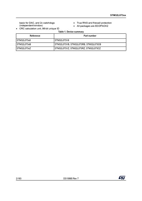 stm32l073cz datasheet stmicroelectronics