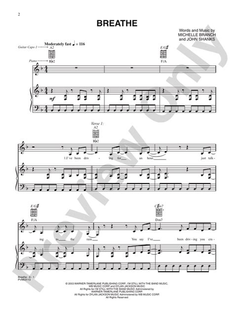 Michelle Branch Guitar Chords