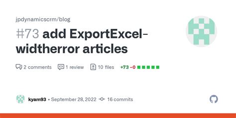 add exportexcel widtherror articles by kyam93 · pull request 73