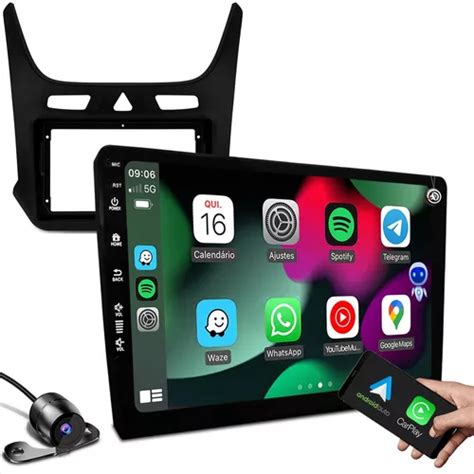 Central Multimidia Android 9 Polegadas Com Câmera E Moldura Parcelamento Sem Juros