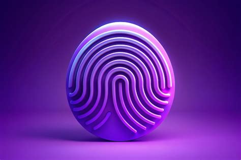 3d Fingerprint Cyber Secure Icon Digital Security Authentication Concept 3d Touch Id Finger Scan