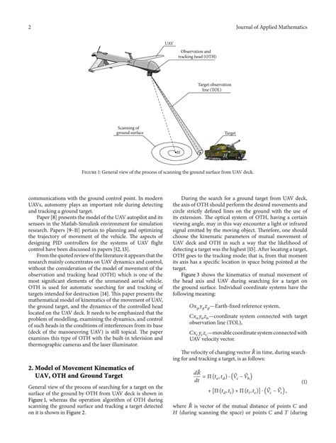 solution mathematical model of movement of the observation and