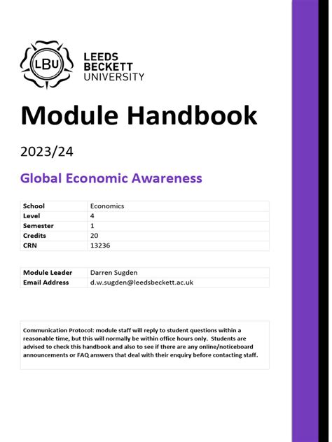 Gea 202324 Module Handbook V3 Download Free Pdf Price Elasticity Of Demand Demand