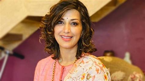 bookmark sonali bendre behl s pink linen anavila kurta floral dupatta
