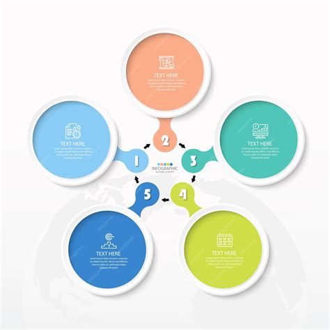 Premium Vector Basic Circle Infographic Template With 5 Steps Process Or Options