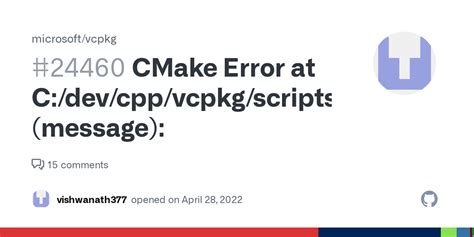 cmake error at c dev cpp vcpkg scripts buildsystems vcpkg cmake 850
