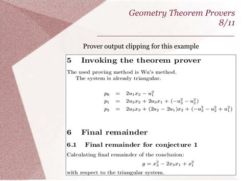 Ppt Java Implementation Of Wus Method For Automated Theorem Proving In Geometry Powerpoint