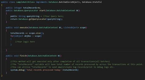 Salesforce“databasestateful” Usage On Salesforce Batch Classes