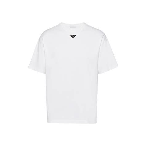 프라다 코튼 티셔츠 화이트 Prada Kream