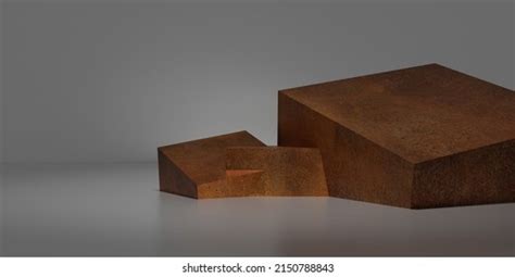 Rusty Cubes Empty Stage 3d Rendering Stock Illustration 2150788843 Shutterstock