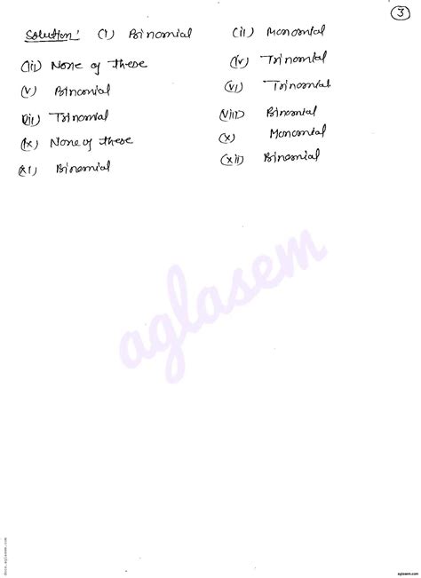 RD Sharma Solutions For Class 8 Algebraic Expressions And Identities Exercise 6 1 PDF RD