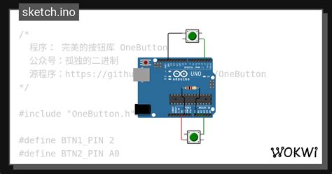 OneButton Wokwi ESP STM Arduino Simulator