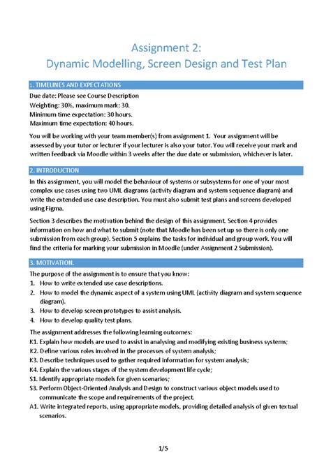 itech 2002 a2 specification 2024s1 assignment 2 dynamic modelling