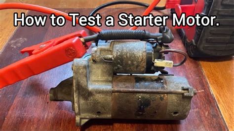 How To Test A Starter Motor Youtube