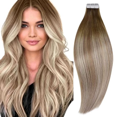 Runature Balayage Tape In Hair Extensions Human Hair 22