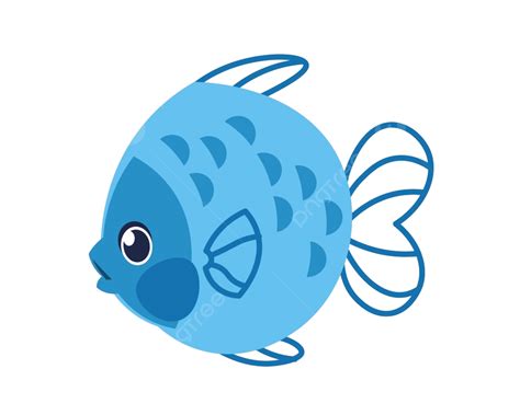 كرتون أسماك البحر بعيون كبيرة الزعانف مخلوق حيوان Png والمتجهات