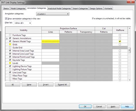Revit Link Display Settings Highlight Custom Overwrites Autodesk
