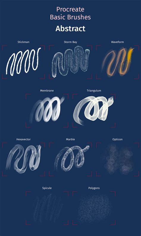 Basic Brushes Procreate Set 9 Abstract Procreate Basic Abstract