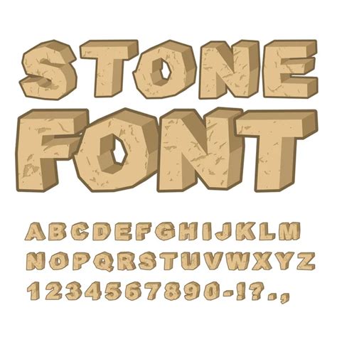 2708 Stone Font Vector Images Depositphotos