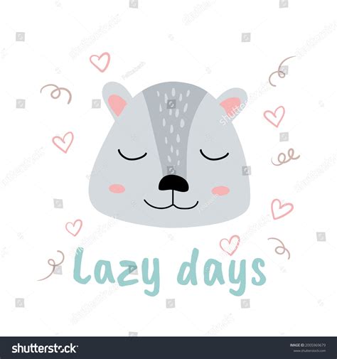 Cute Chimpunk Vector Isolated Illustration Scandinavian Stock Vector Royalty Free