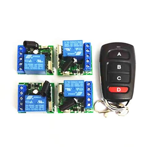 433MHz RF Wireless Learn Code EV1527 Remote Control 1piece 1 Channel DC12V Receiver Switch 4
