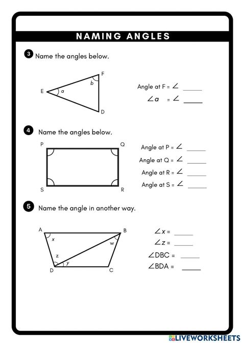 naming angles